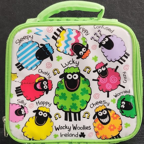 Other | Vintage Green Wacky Woolies Ireland Soft Side Lunch Tote | Poshmark